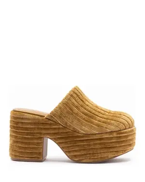 Larroude Miso Platform Clogs - Latte