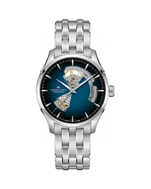 Hamilton Jazzmaster Open Heart Watch - Blue/silver
