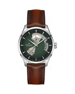 Hamilton Jazzmaster Open Heart 40mm Watch - Green/brown