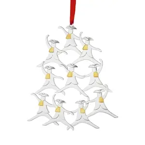 NAMBE Twelve Days Of Christmas: 10 Lords A Leaping Ornament - Silver