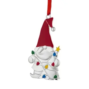 NAMBE Gnome With Lights Ornament - Silver