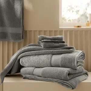 BOLL & BRANCH 6 Piece Plush Bath Towel Set - Stone