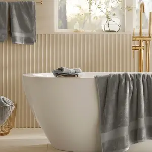 BOLL & BRANCH 6 Piece Plush Bath Towel Set - Stone