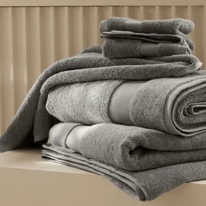 BOLL & BRANCH 6 Piece Plush Bath Towel Set - Stone