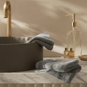 BOLL & BRANCH 6 Piece Plush Bath Towel Set - Stone