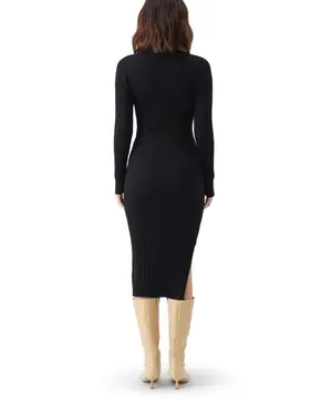RIPE MATERNITY Nella Rib Nursing Knit Dress - Black