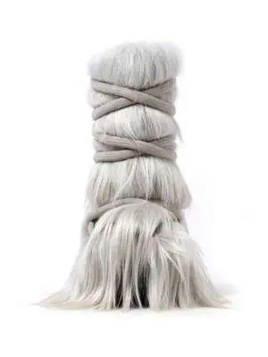 Rick Owens Lunar Mega Tractor Fur Boots