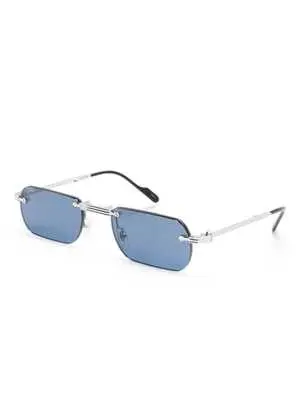 Cartier Rectangle-frame Sunglasses - Grey