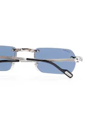Cartier Rectangle-frame Sunglasses - Grey