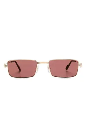 CARTIER Rectangle-frame Sunglasses - Gold