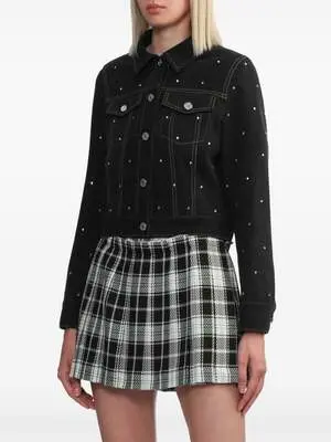 SJYP Rhinestone-embellished Denim Jacket