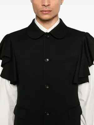 BLACK COMME DES GARÇONS Ruffle Detailing Blazer