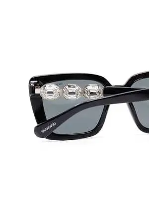 SWAROVSKI Crystal-embellished Sunglasses - Black