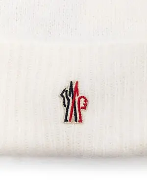 Moncler Logo-patch Beanie - Neutrals