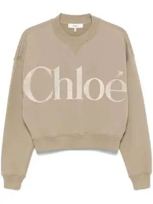 Chloé Flocked Logo Sweatshirt