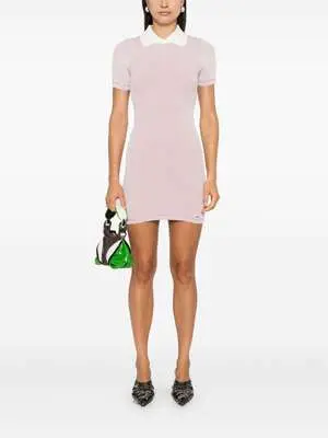 Gcds Contrasting Collar Mini Dress