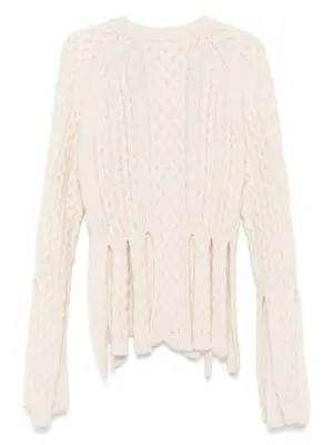 Coperni Shredded Cable Knit Sweater