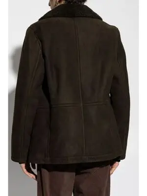YVES SALOMON Double-breasted Leather Jacket
