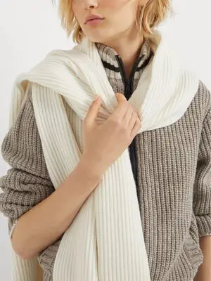 Brunello Cucinelli Cashmere Scarf - Neutrals