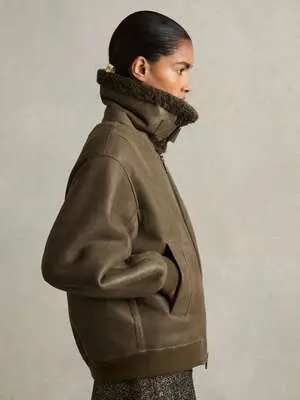 REISS Blake Shearling Aviator Jacket