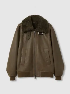 REISS Blake Shearling Aviator Jacket