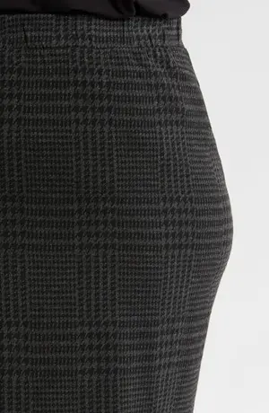 Universal Standard Danube Stretch Ponte Skirt - Charcoal Houndstooth