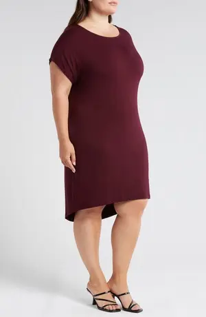 Universal Standard Helen Shift Dress - Black Cherry