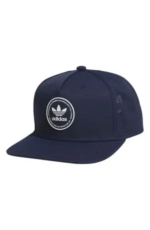 Adidas Emblem Snapback Baseball Cap - Night Indigo/white
