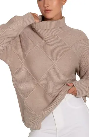 BELLE & BLOOM The Academy Turtleneck Jumper - Oat