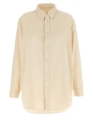 LEMAIRE Relaxed Fit Cotton Canvas Shirt - White