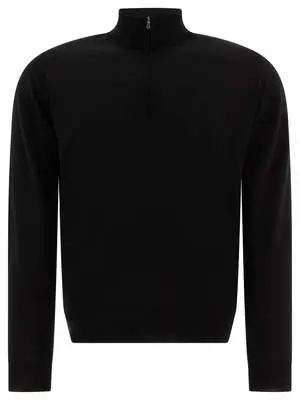 John Smedley Tapton Half-zip Sweater - Black