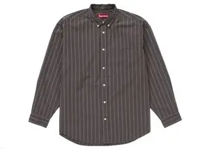 Supreme Loose Fit Stripe Shirt - Grey
