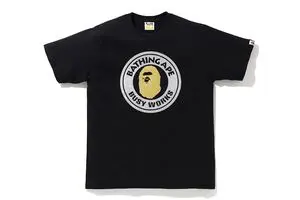 A BATHING APE Glitter Busy Works Tee Shirt - Black