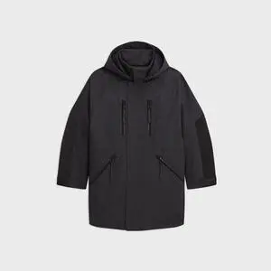 Theory Hooded Parka In Wool-blend Twill