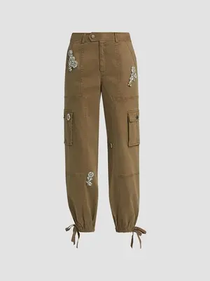Cinq À Sept Zola Embellished Jogger Pants - Olive