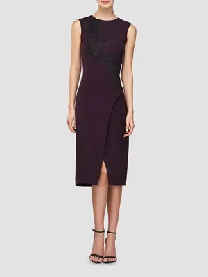 KAY UNGER Ellery Embellished Sleeveless Midi-dress