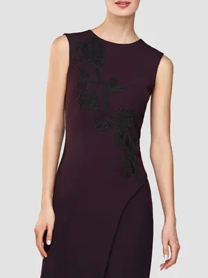 KAY UNGER Ellery Embellished Sleeveless Midi-dress