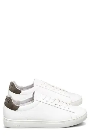 Clae Bradley Leather Sneaker - White Leather Olive Night