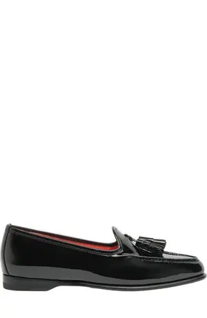 Santoni Andrea Tassel Loafer - Black