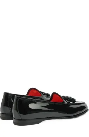 Santoni Andrea Tassel Loafer - Black
