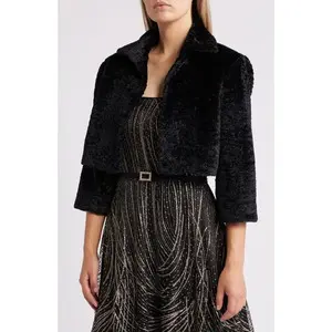 Eliza J Faux Fur Bolero