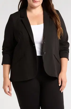 Universal Standard Beas Ponte Blazer - Black