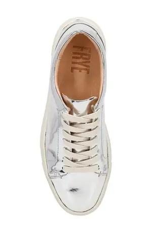 THE FRYE COMPANY Ivy Low-top Metallic Leather Sneakers