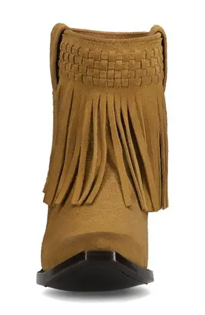 Frye Sacha Fringe Bootie - Dark Sand