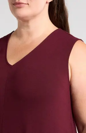 Universal Standard Claremont Midi Shift Dress - Black Cherry
