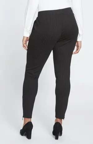 Universal Standard Moro Pull-on Pants - Slate Grey Pinstripe