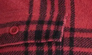 Universal Standard Maine Flannel Button-up Shirt - Crimson/black Check