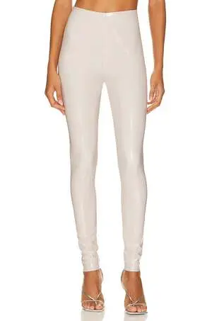 Commando Perfect Faux Patent Leather Legging In Porcelain - White