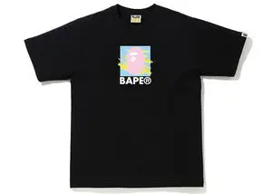 A BATHING APE Print Tee Shirt - Black
