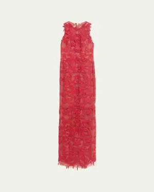 open lace back dress Marchesa Notte
